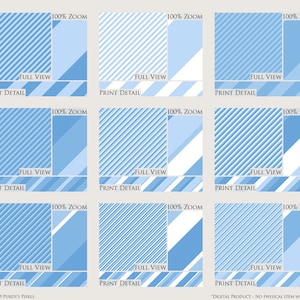 Digital Baby Boy Stripes Printable Scrapbooking Paper in Blue for Baby ...