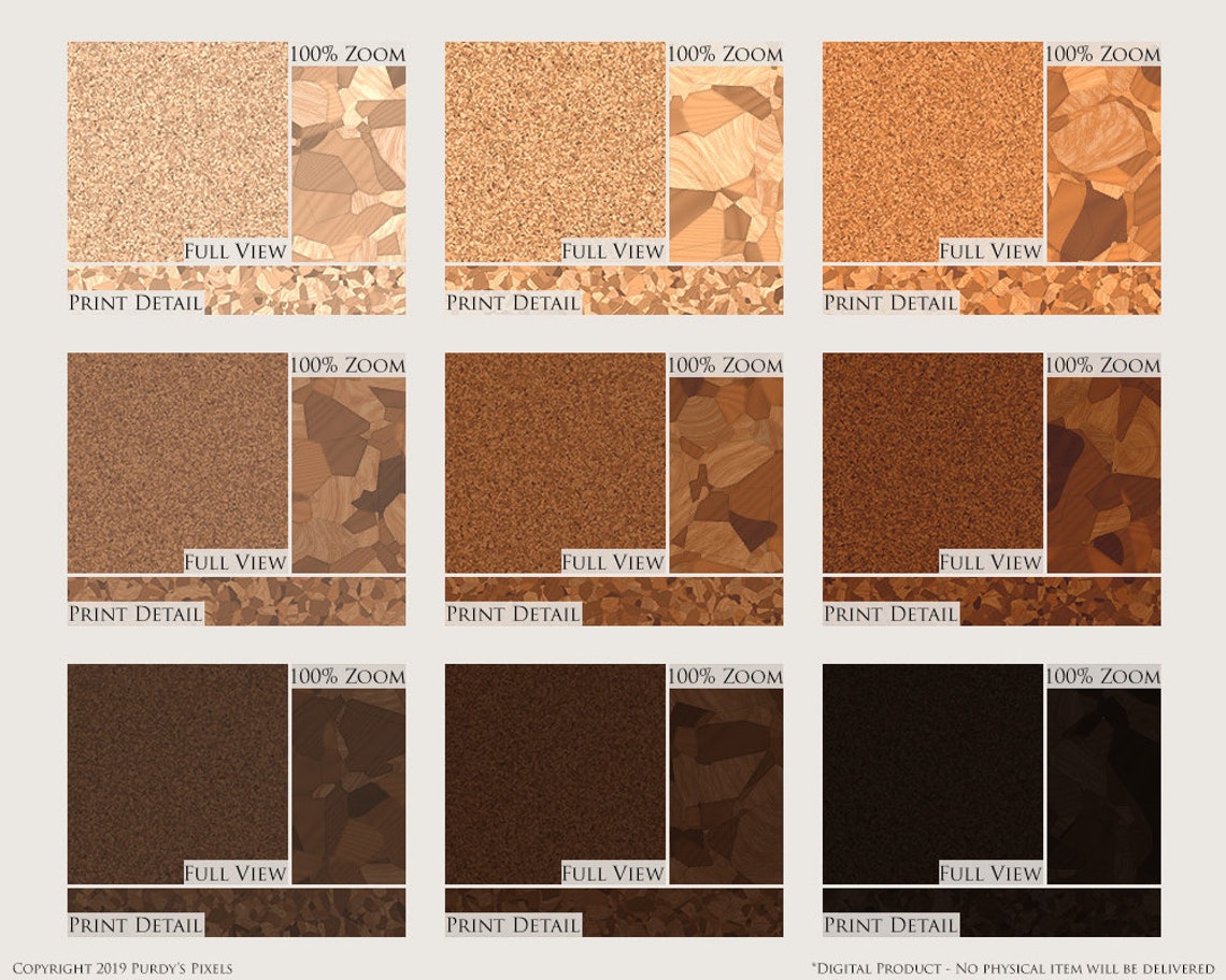 Brown Corkboard Digital Paper Pack - 9 Seamless Cork Pintable ...