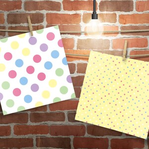 Digital Easter Egg Polka Dots Paper Pack - 18 Seamless Pastel Printable ...