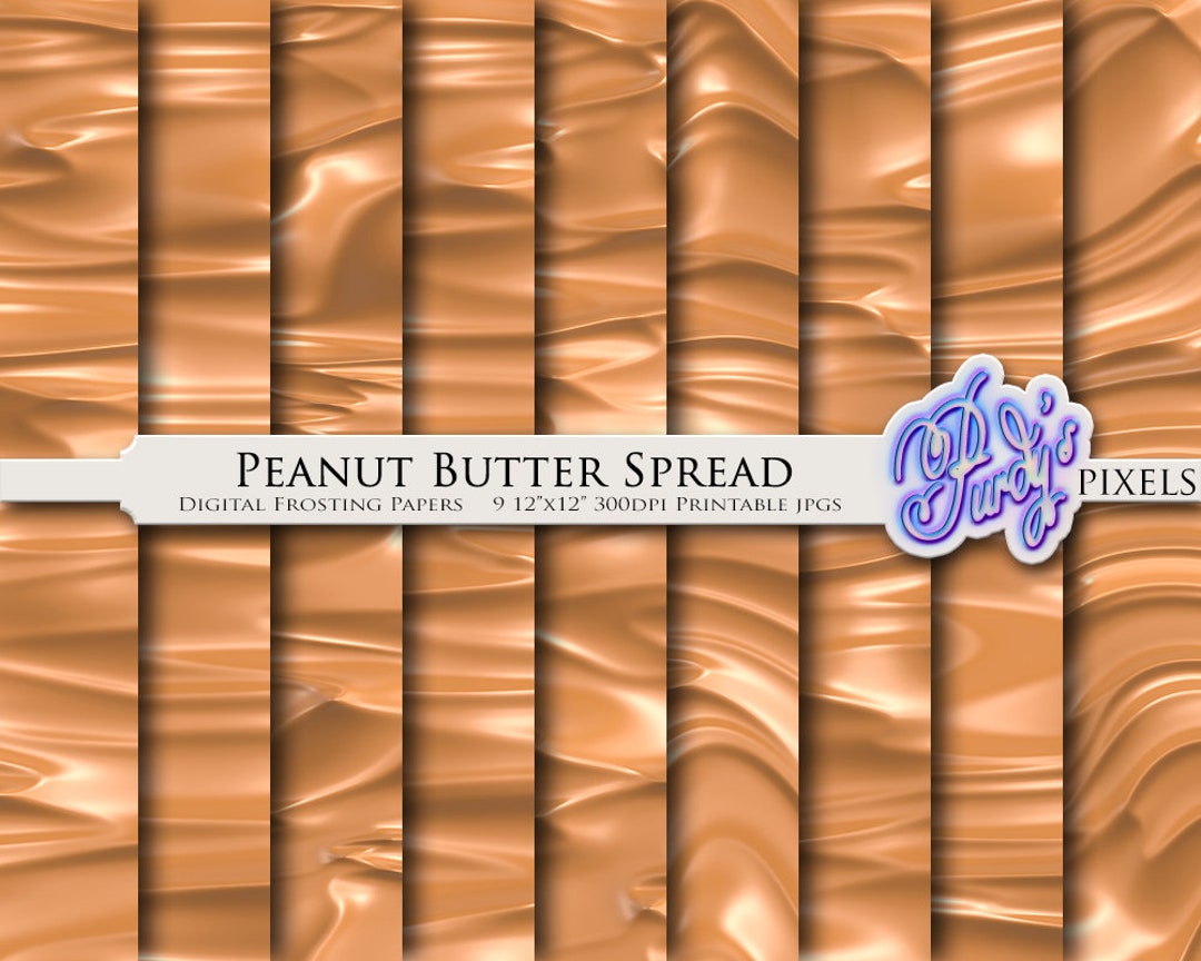 Digital Peanut Butter Paper Pack - 9 Seamless Peanut Butter Frosting ...