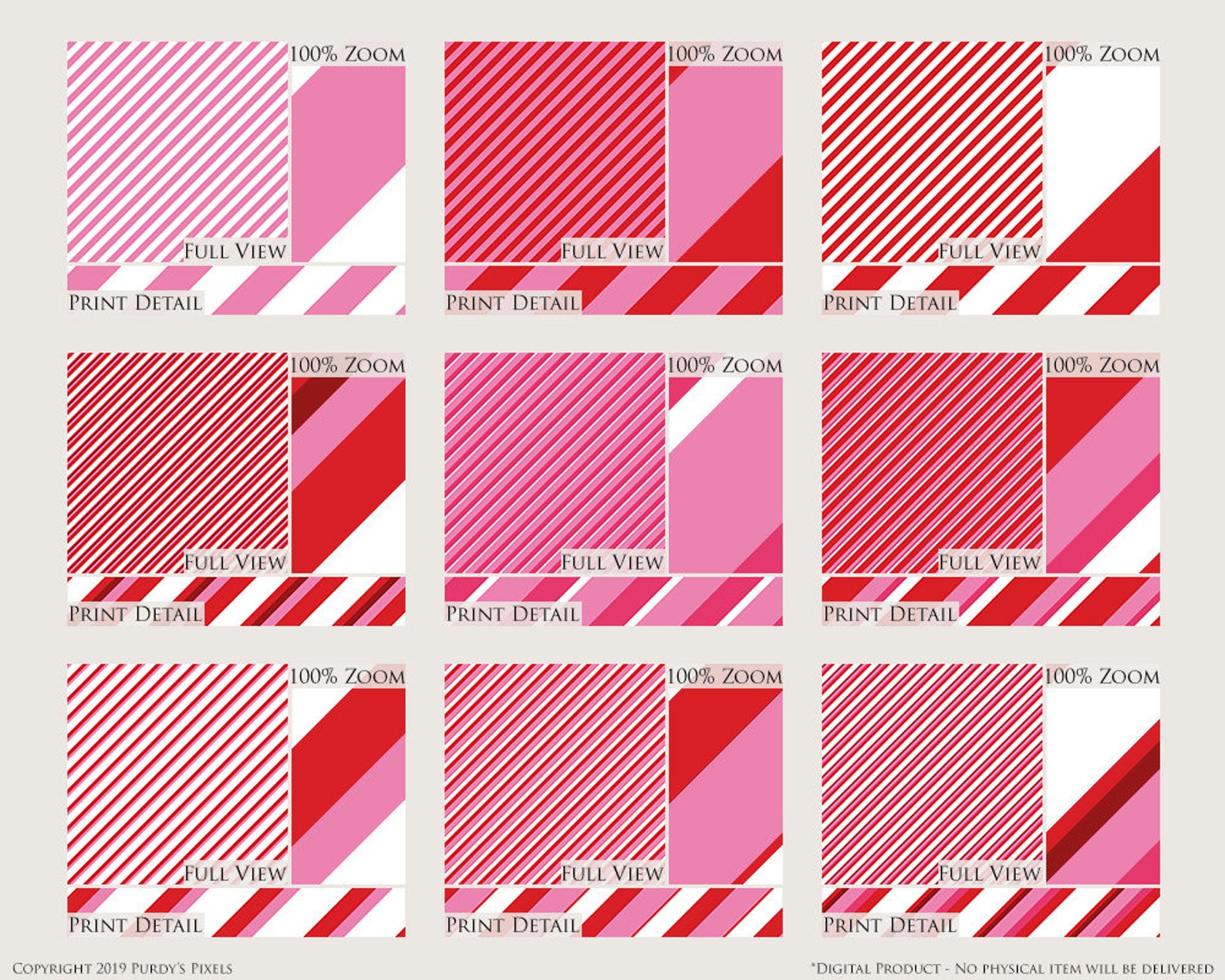 Digital Pink Stripes Papers - 18 Seamless Striped Printable ...
