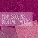 Pink Sequins Digital Paper Pack - 9 Seamless Sparkling Glitter Sequins ...