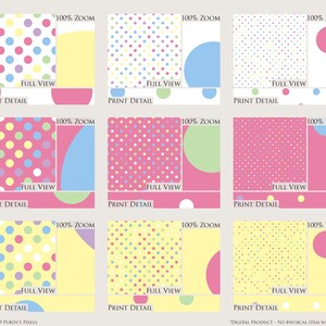 Digital Easter Egg Polka Dots Paper Pack - 18 Seamless Pastel Printable ...
