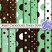 Mint Chocolate Polka Dots Digital Paper - Green and Brown Printable ...