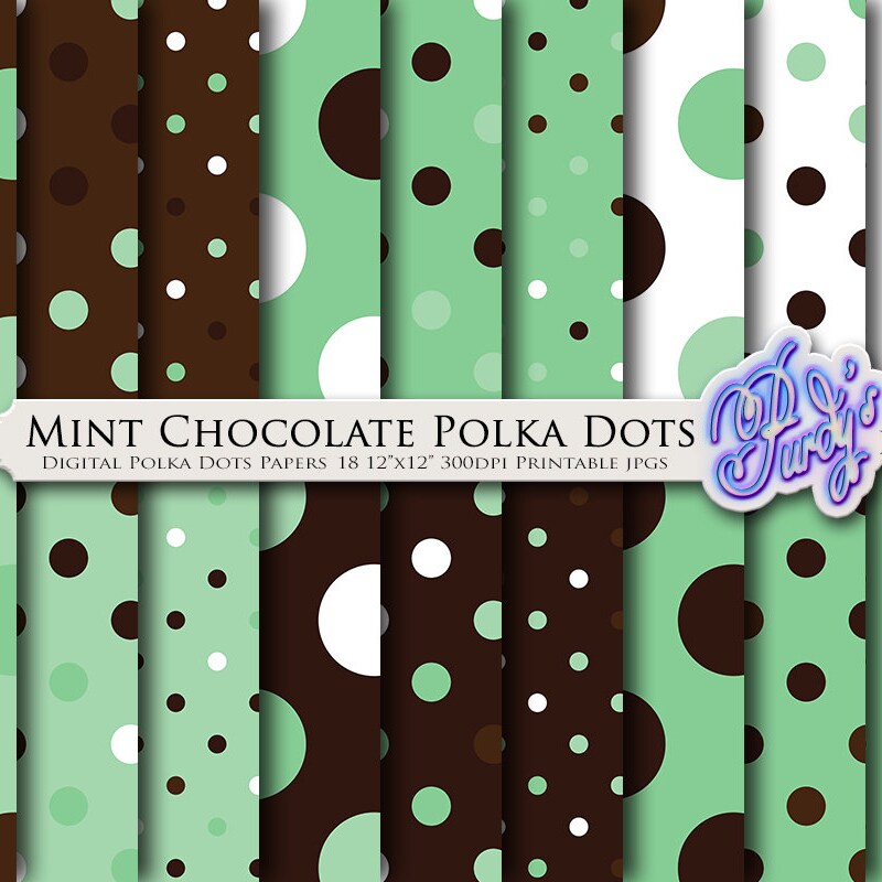Chocolate Polka Dot - Etsy