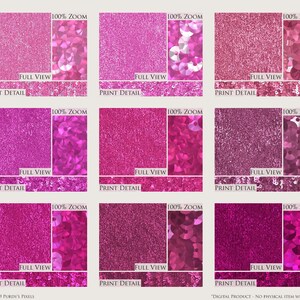 Pink Sequins Digital Paper Pack - 9 Seamless Sparkling Glitter Sequins ...