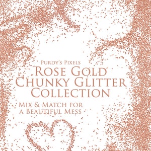 Rose Gold Digital Glitter Overlays - Printable Scrapbooking Borders - 9 ...