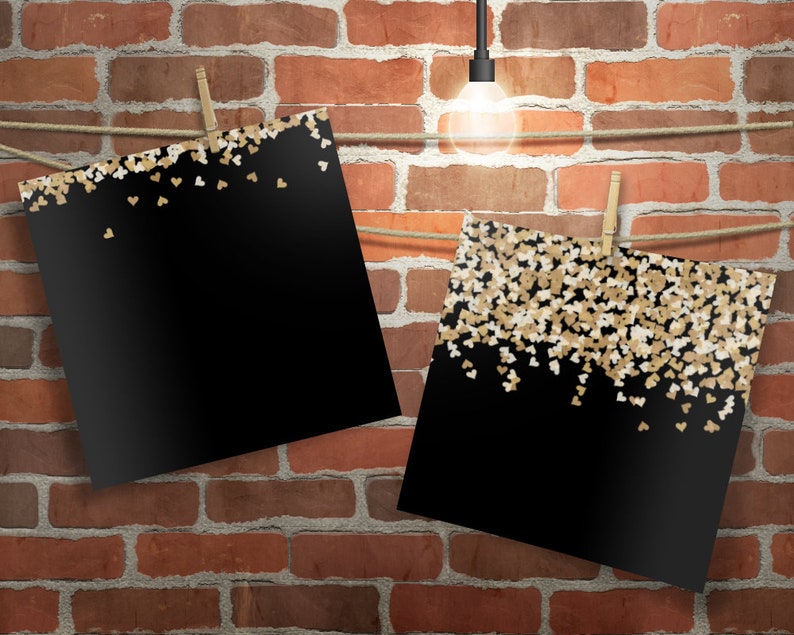 Digital Hearts Confetti Overlays - 9 Seamless Kraft Paper Printable ...