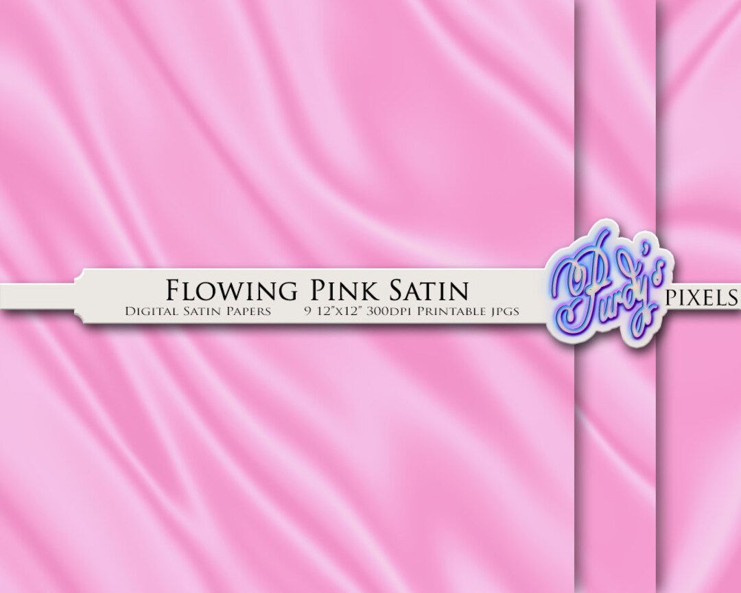 Flowing Pink Satin Digital Papers - 9 Seamless Silk and Satin Printable ...