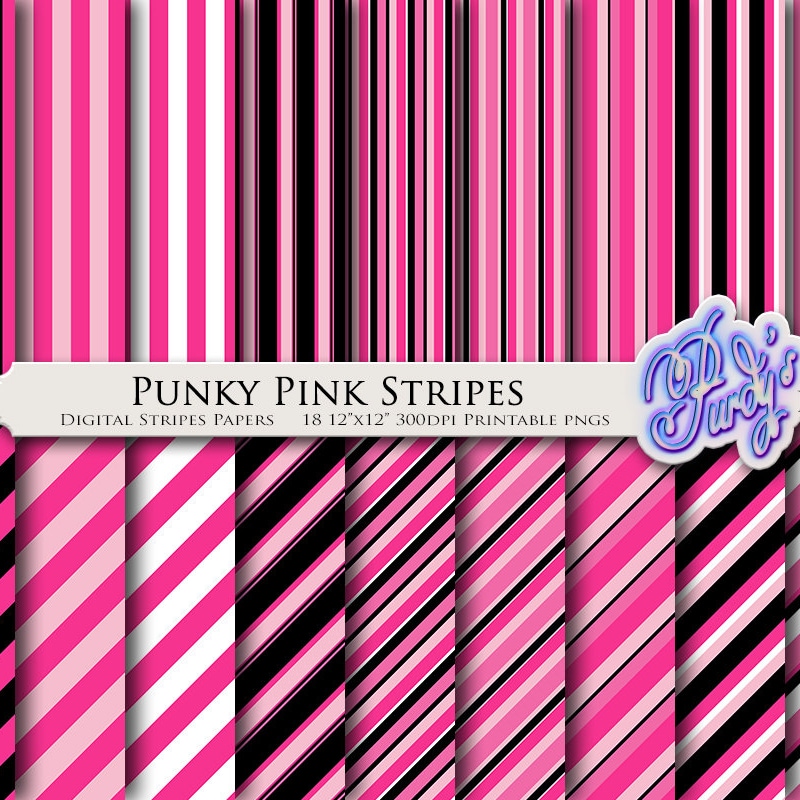 Stripe Digital Paper - Etsy