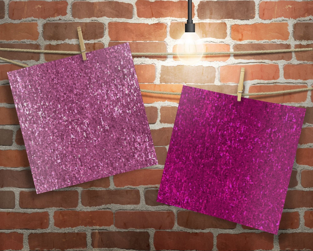 Pink Sequins Digital Paper Pack - 9 Seamless Sparkling Glitter Sequins ...