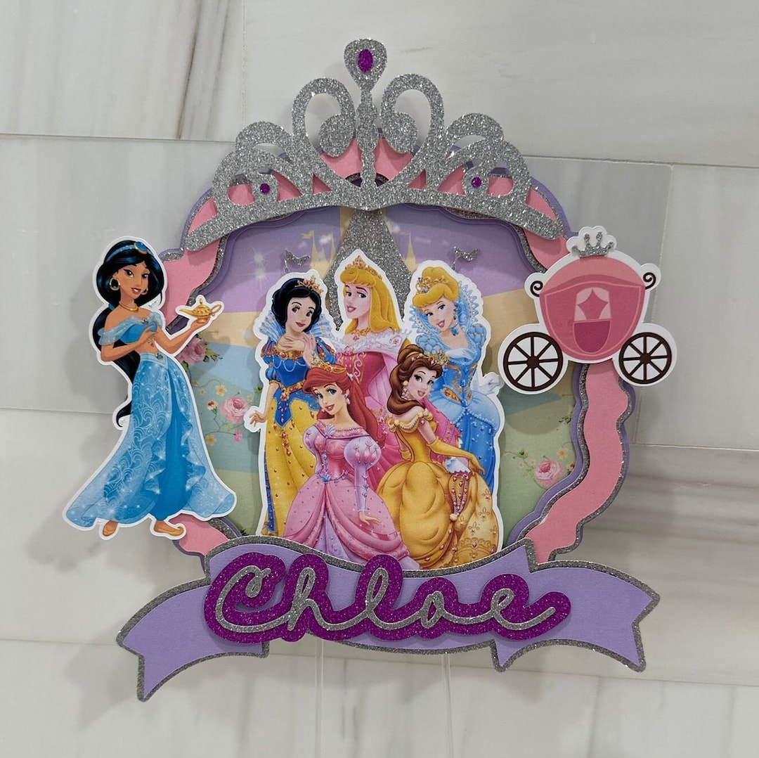 Princess 3D Cake Topper - Princess Party Decor - Etsy