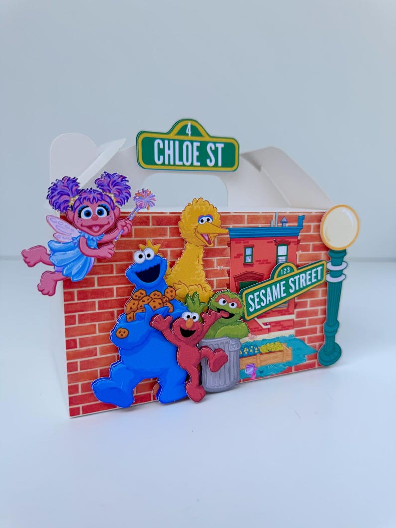Gable Box Sesame Street Personalized - Elmo-aby Cadabby - Etsy
