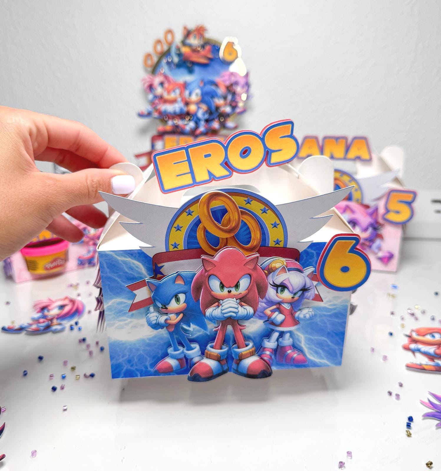 Sonic Gable Box- Sonic Party Favor - Sonic Personalized - Etsy
