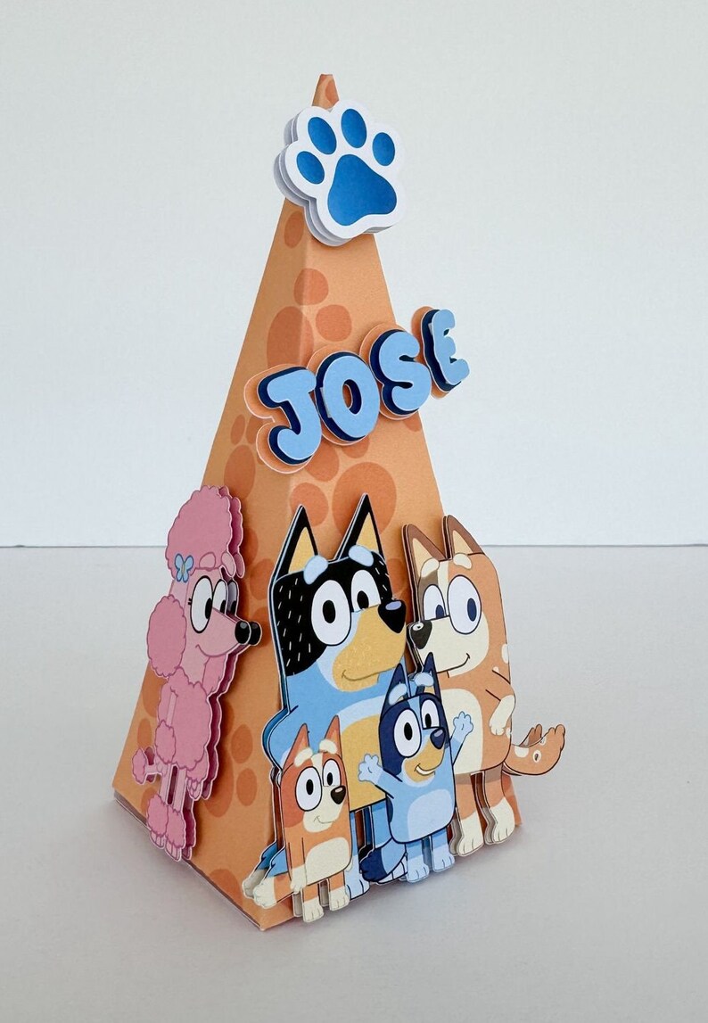 Bluey Pyramid Box - Bluey Pyramid Box Party Favor - Bluey Pyramid Box ...