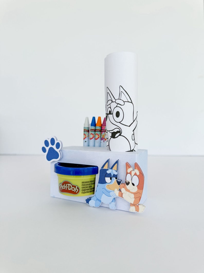 Bluey Coloring Box - Play-doh - Bluey Crayon Party Favor Coloring Box ...