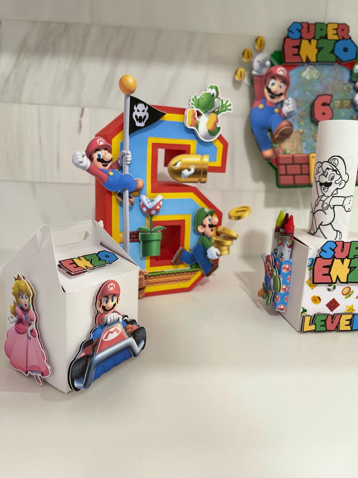 Mario Bross 3D Letters and Numbers Personalized - Mario Bross Party ...