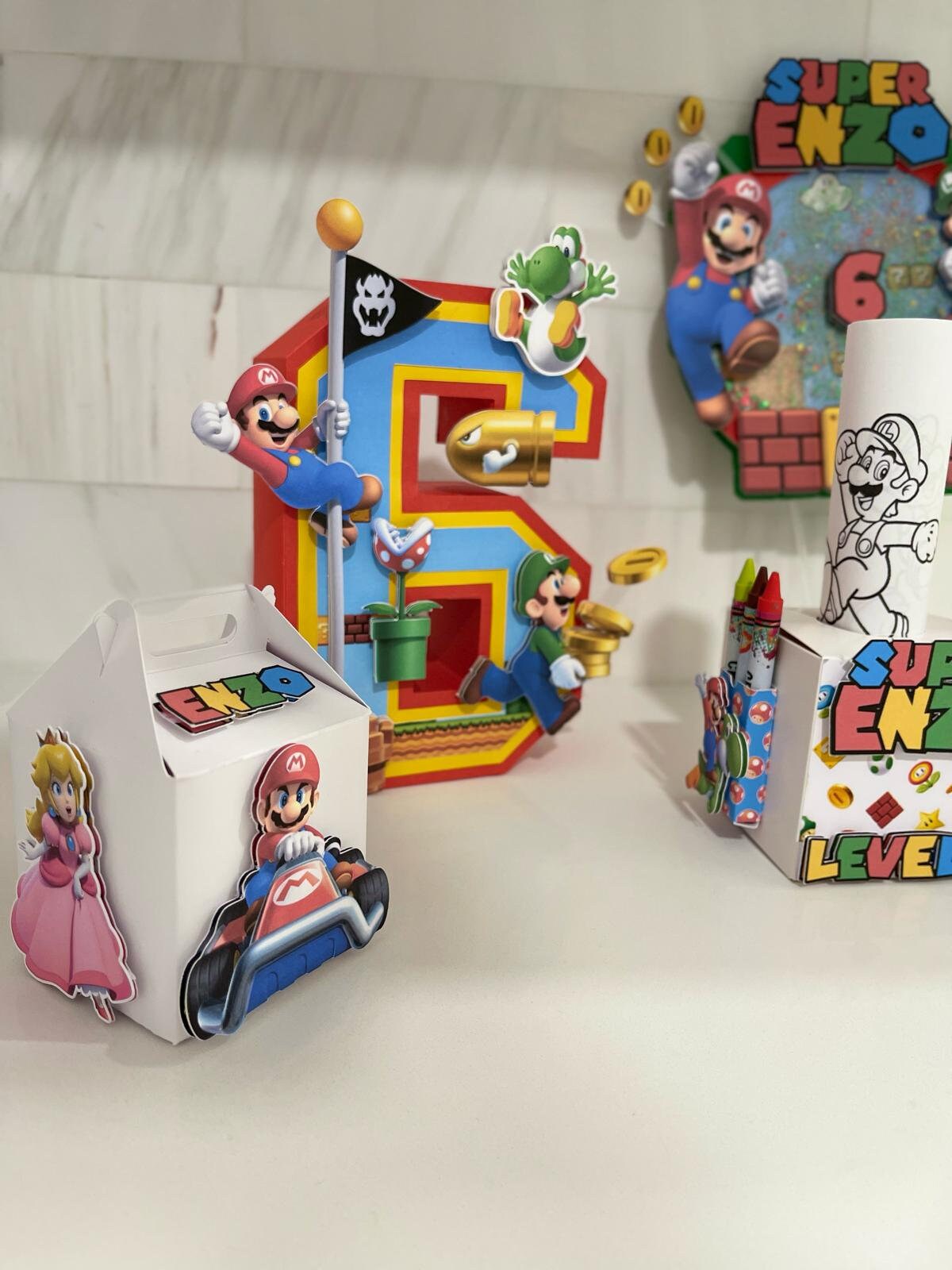 Mario Bross 3D Letters and Numbers Personalized - Mario Bross Party ...
