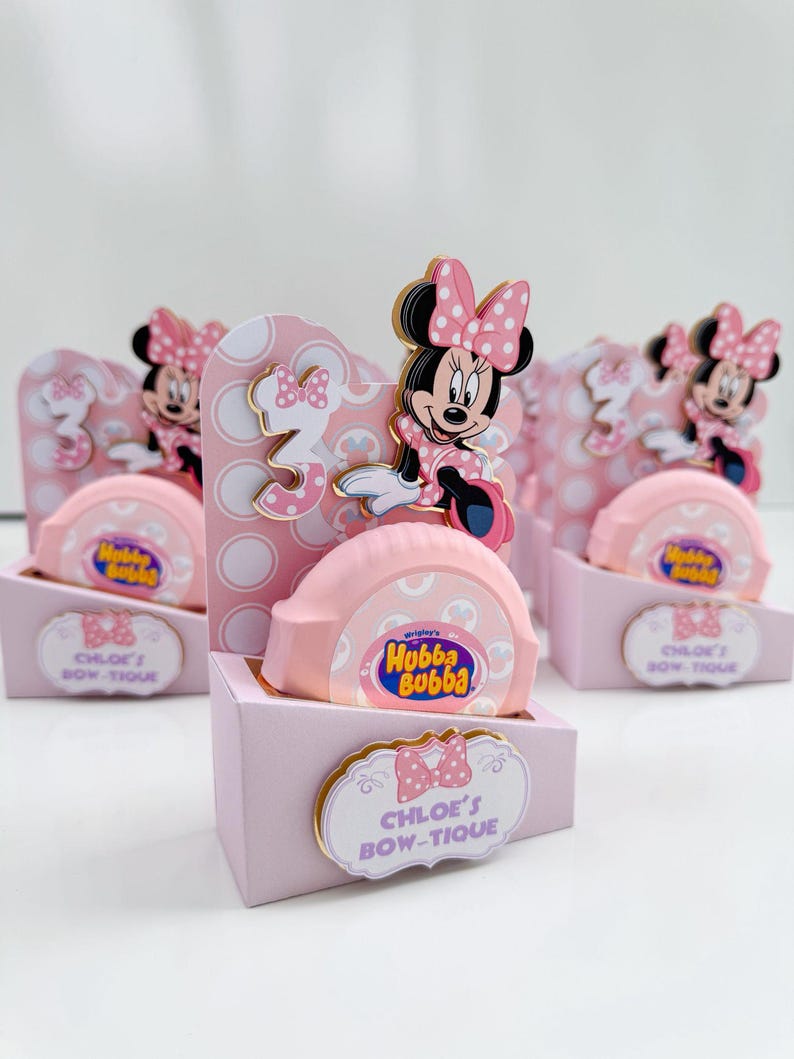 Minnie and Daisy Bowtique Hubba Bubba Party Favor Personalized ...