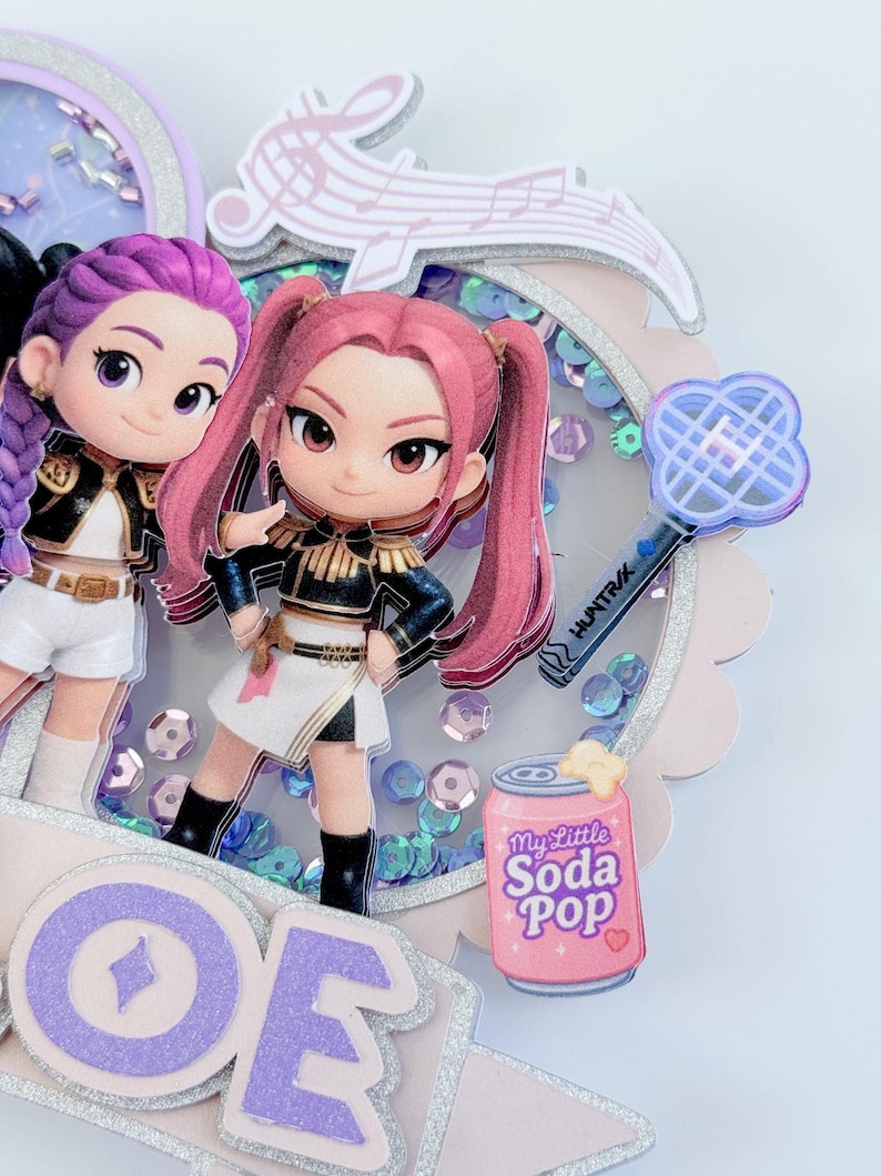 K-pop Demon Hunters Cake Topper 3D Shaker - Rumi-mira-zoey ...