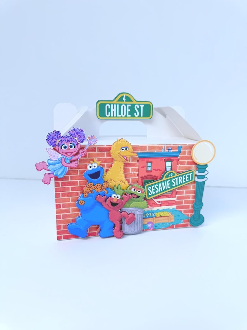 Gable Box Sesame Street Personalized - Elmo-aby Cadabby - Etsy