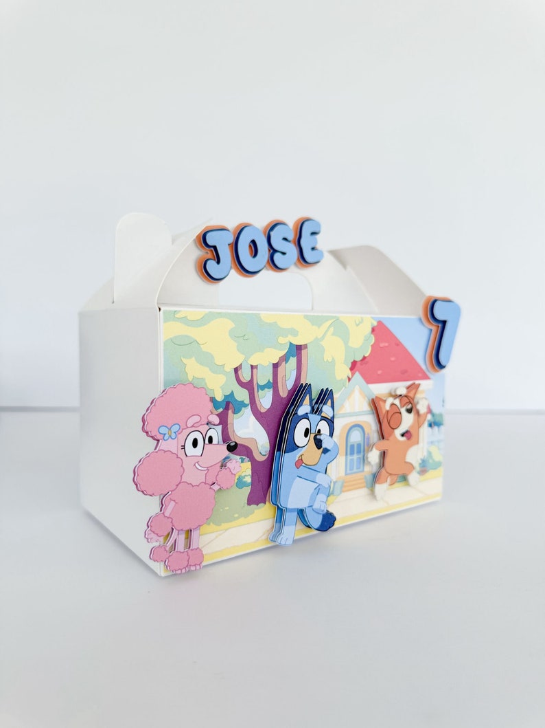 Bluey Gable Box - Bluey Party Favor - Bluey Personalized - Etsy