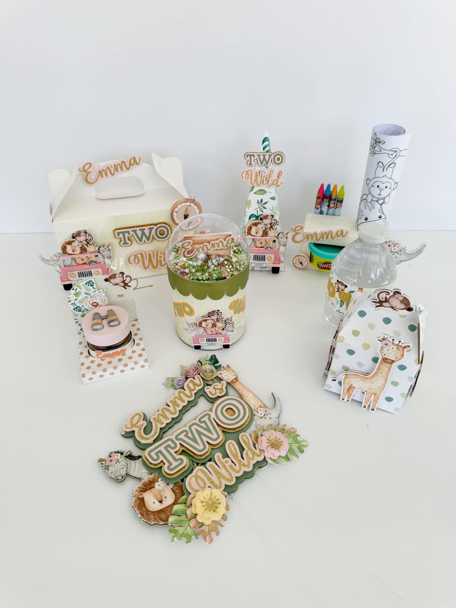 Mini Gable Box Two Wild - Mini Gable Box Two Wild Party Favor - Mini ...