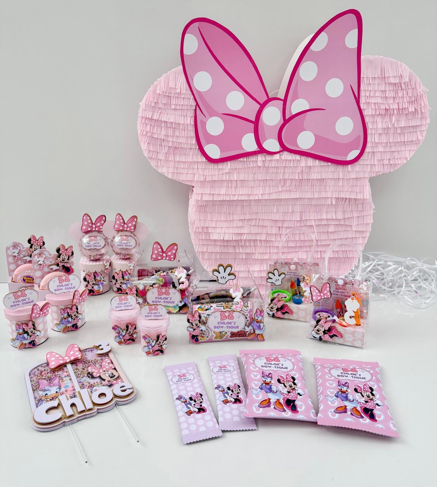 Minnie and Daisy Bowtique Hubba Bubba Party Favor Personalized ...