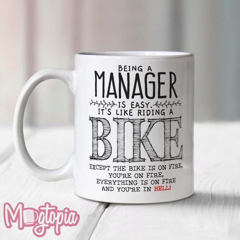 Being A MANAGER It's Like Riding a BIKE Mug Birthday - Etsy