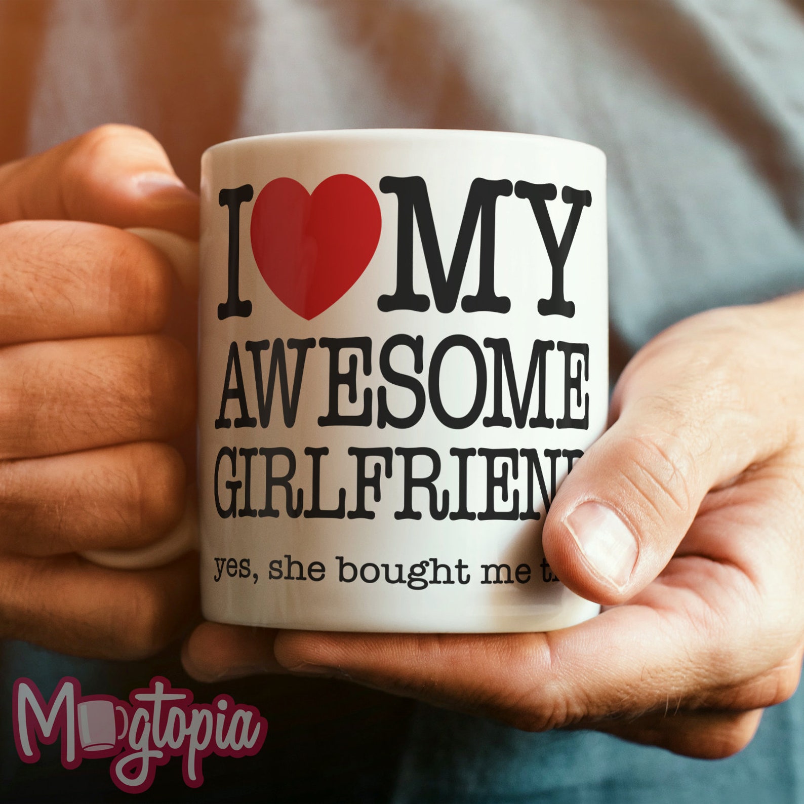 I LOVE My Awesome GIRLFRIEND Mug Valentines Birthday | Etsy