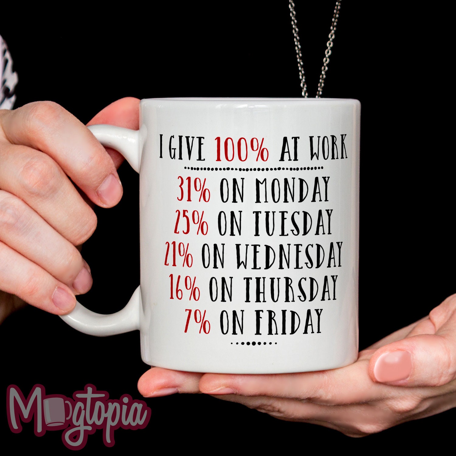 I Give 100% at Work Mug Birthday Office Friendship Work Gift - Etsy UK