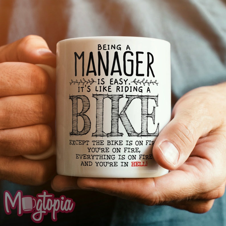 Being A MANAGER It's Like Riding a BIKE Mug Birthday - Etsy