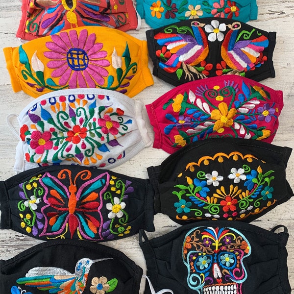 Embroidered Mask - Etsy
