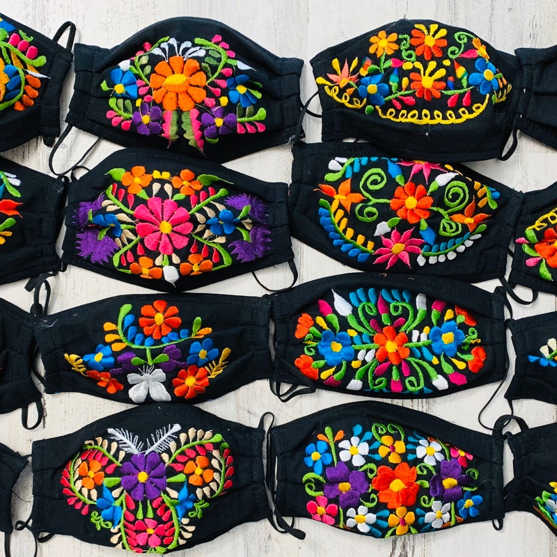 Embroidered Mask - Etsy
