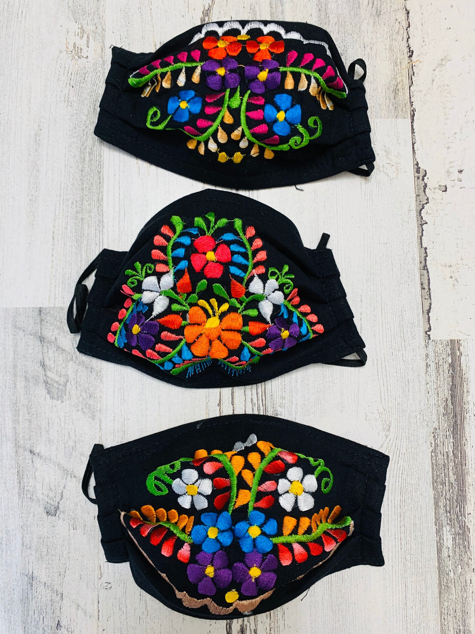 Gorgeous Floral Embroidered Face Masks, Reusable and Washable Face Mask ...