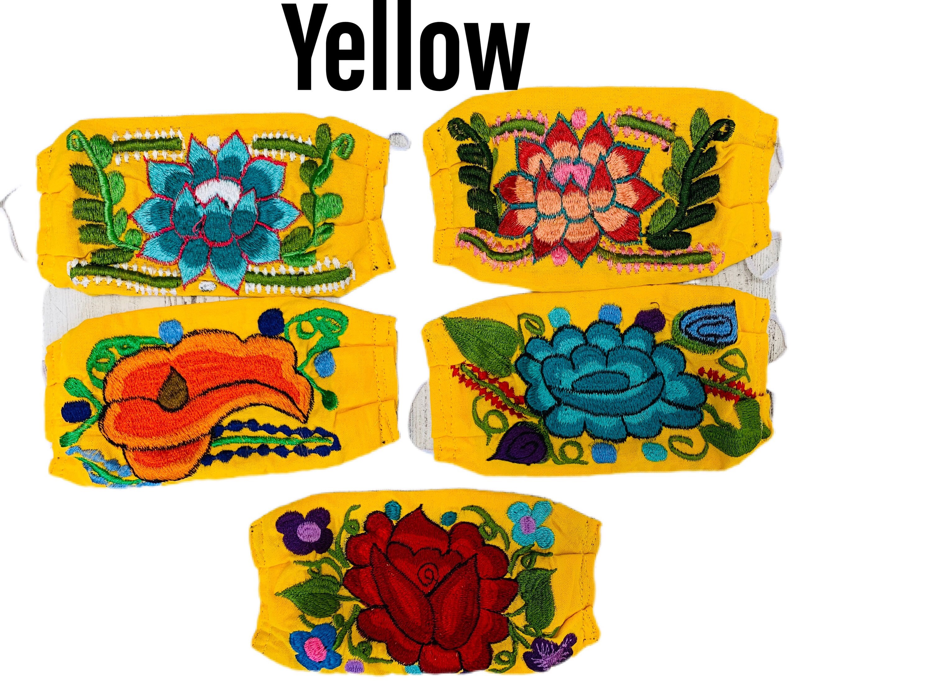 Gorgeous Floral Embroidered Face Mask, Reusable and Washable Face Mask ...