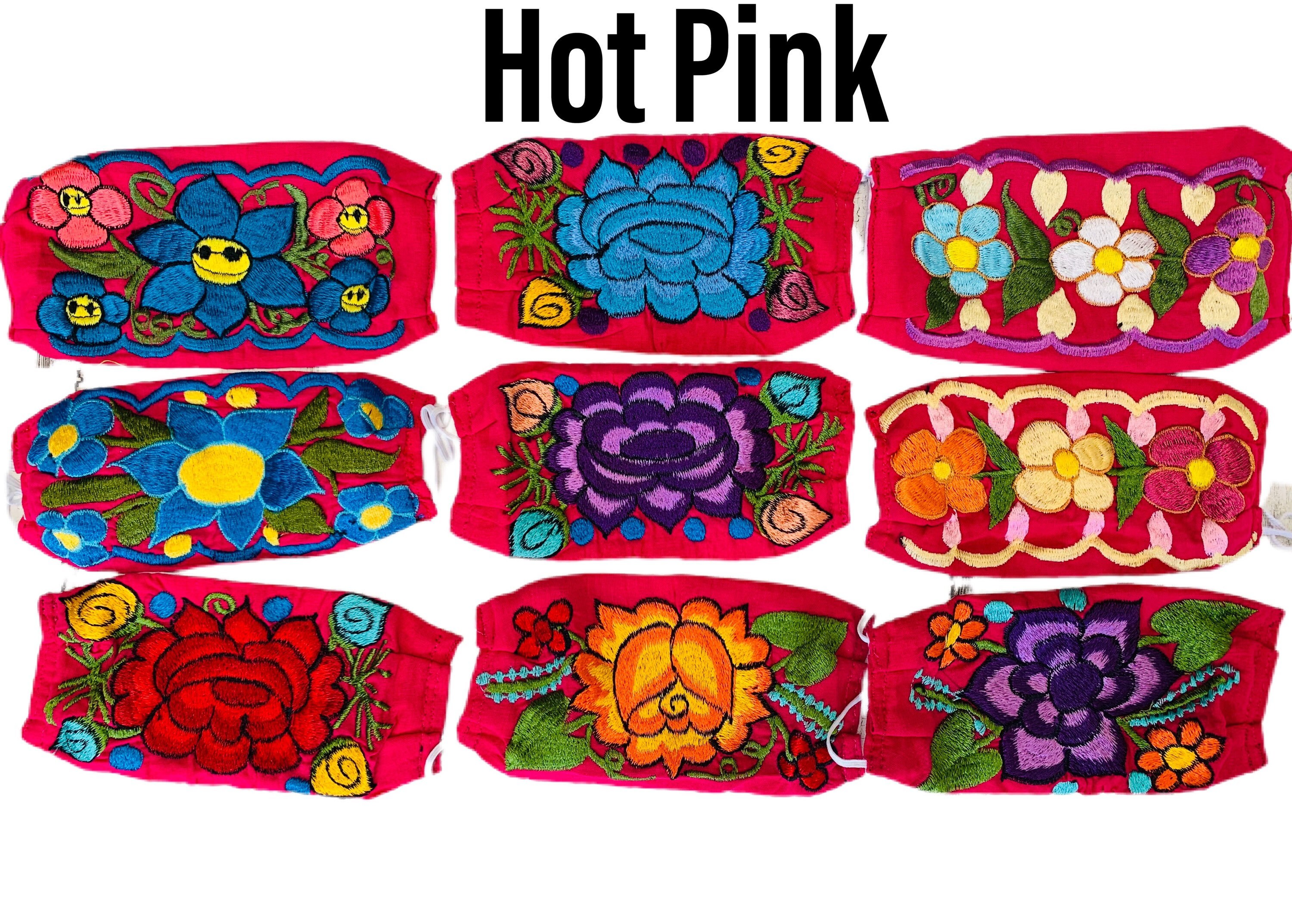 Gorgeous Floral Embroidered Face Mask, Reusable and Washable Face Mask ...
