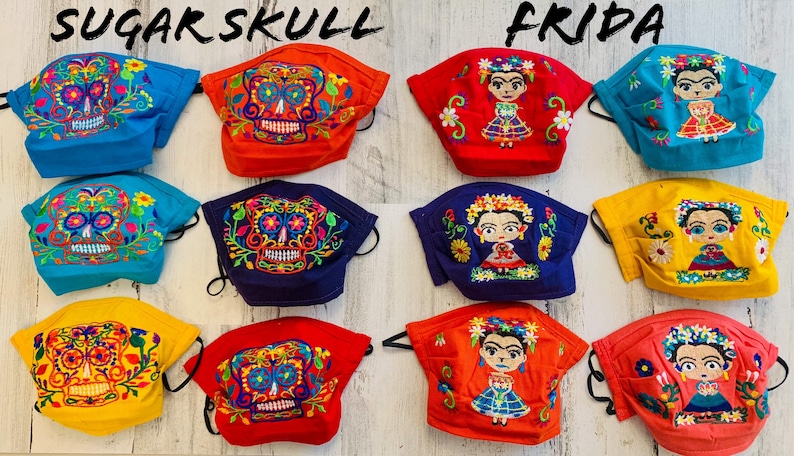 Gorgeous Floral Embroidered Face Mask, Reusable and Washable Face Mask ...