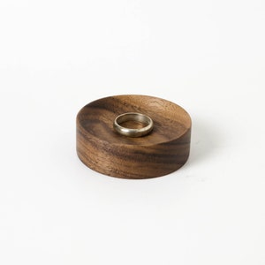Handmade Walnut Wood Ring Dish, 5th Anniversary Gift - Etsy