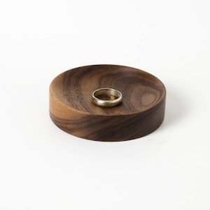 Handmade Walnut Wood Ring Dish, 5th Anniversary Gift - Etsy