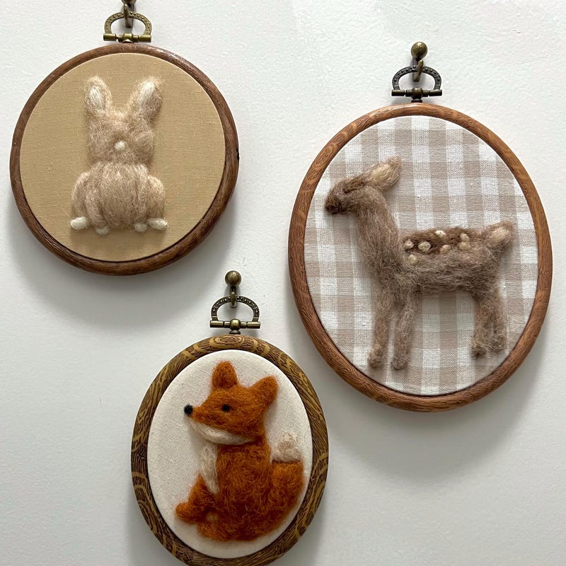 Forest Wall Art Felted - Etsy