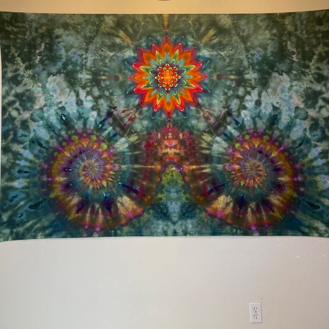 Psychedelic Wall Hanging Trippy Tie Dye Tapestry Ice Dye Tapestry ...