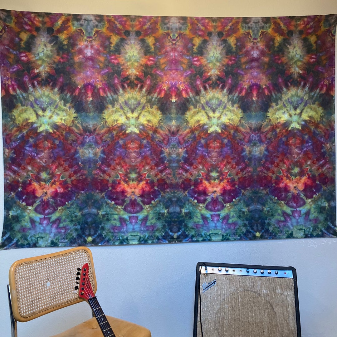 Psychedelic Wall Hanging Trippy Tie Dye Tapestry Ice Dye Tapestry ...