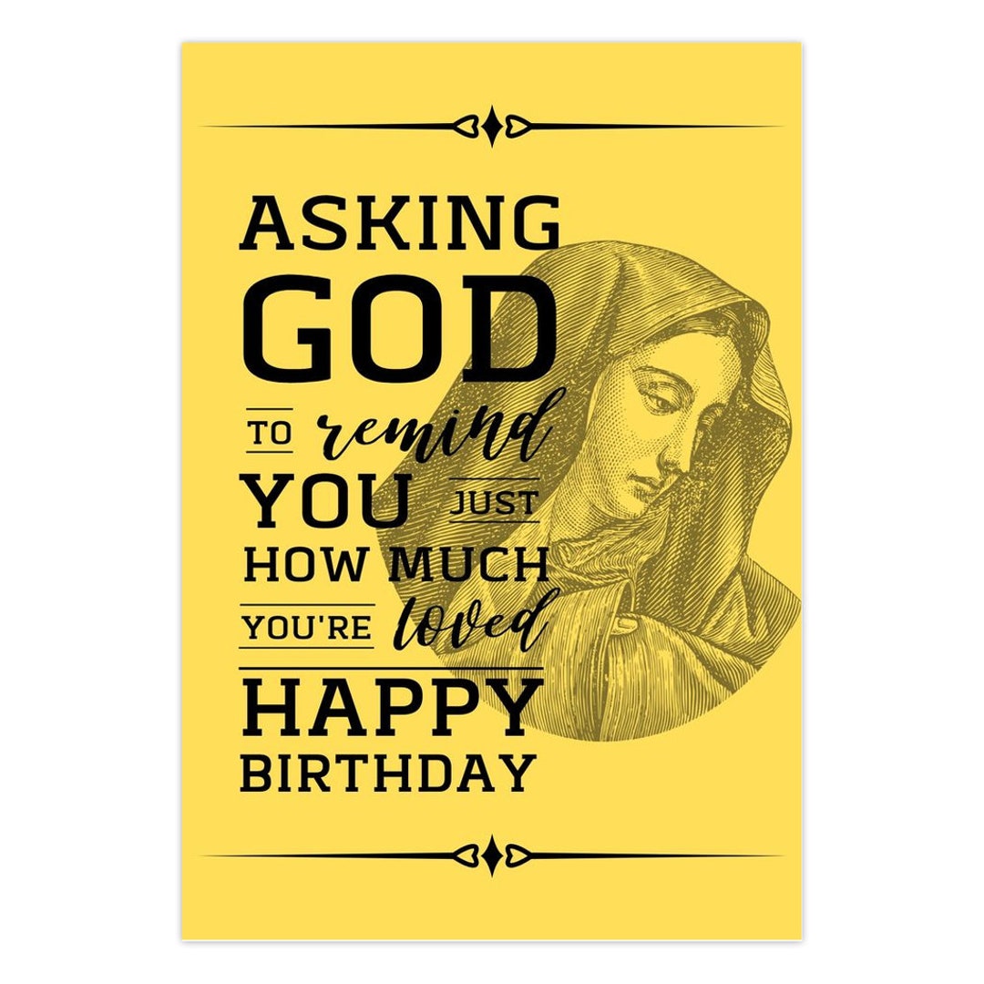 Lovely Christian Catholic Birthday Card - Etsy