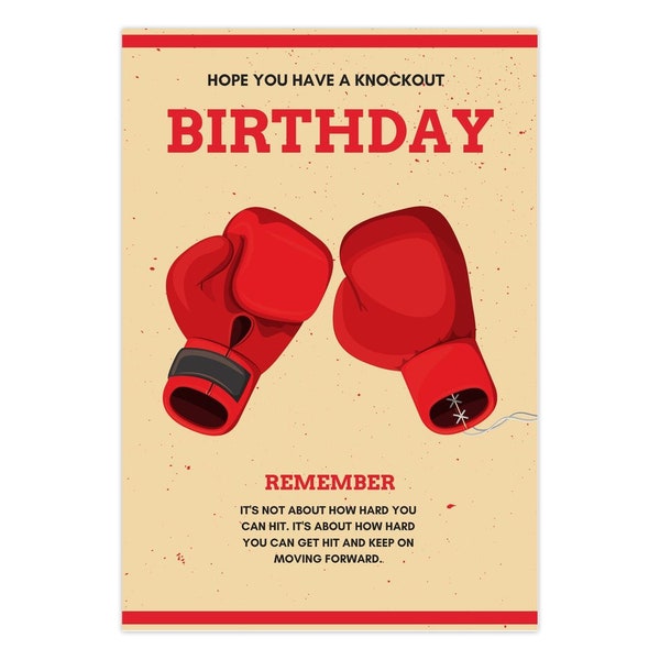 Boxing Birthday Card - Etsy