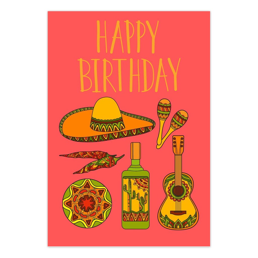 Spanish Printable Birthday Card - Etsy