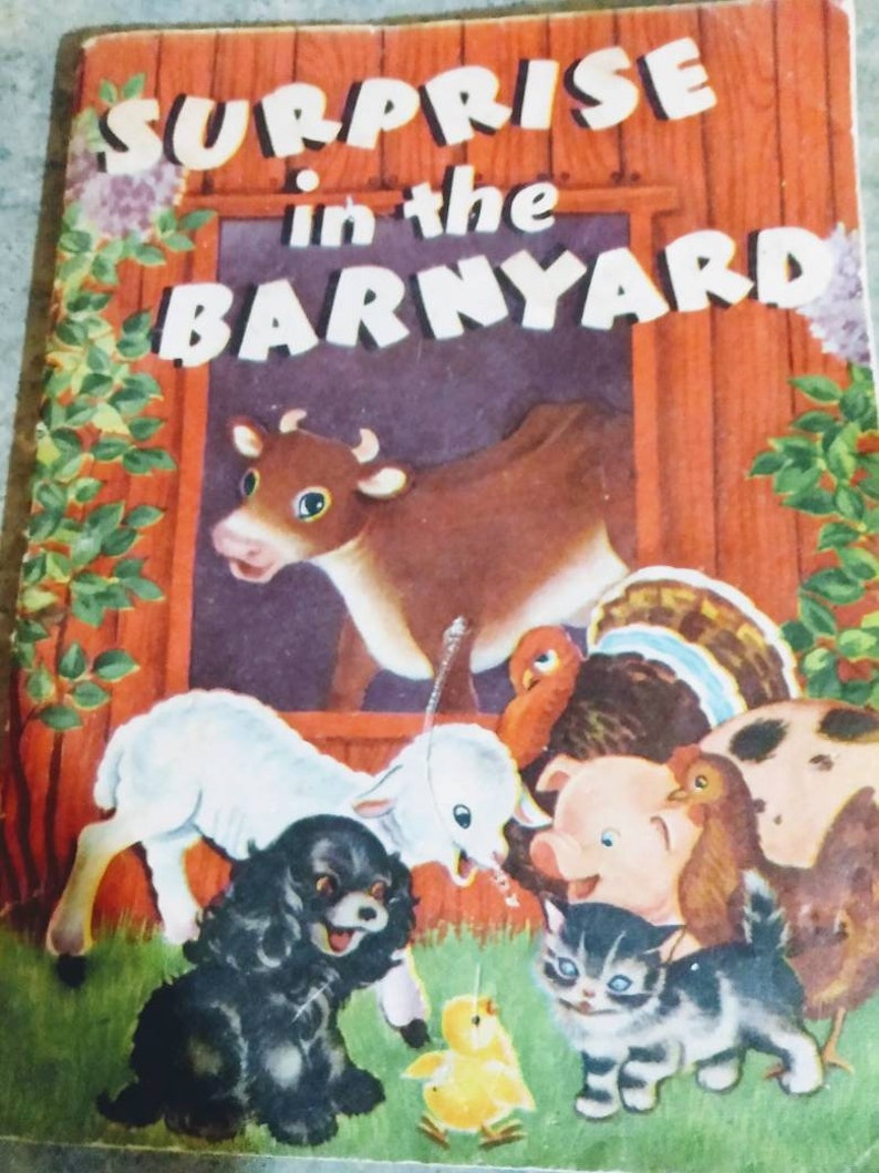 Vintage Children's Paper Book Surprise in the Barnyard 1953. - Etsy