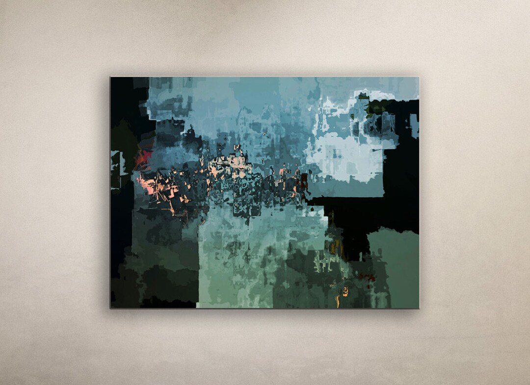 ALUMINUM PRINT Soft Collision - Abstract Art Wall Print on METAL ...