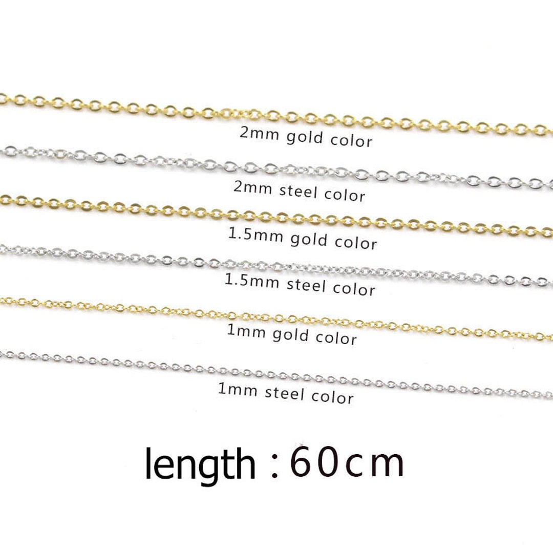60cm Cable Chain Stainless Steel 18k Gold Plated Rose Gold - Etsy UK