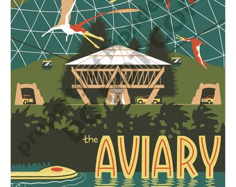 Jurassic Aviary Jurassic Park Poster Art Print Jurassic - Etsy